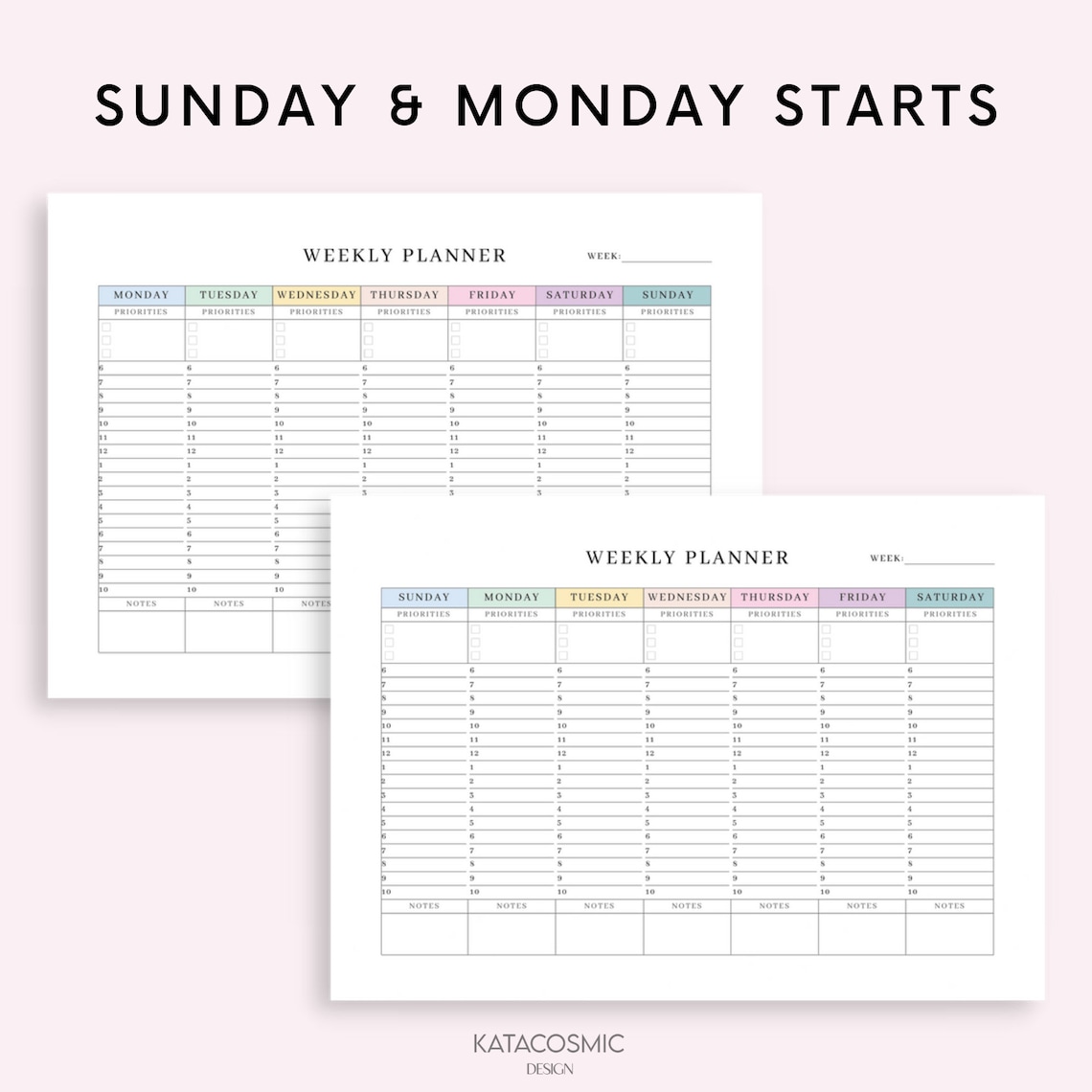 Digital Weekly Schedule for Goodnotes 24/7 Weekly Timetable - Etsy