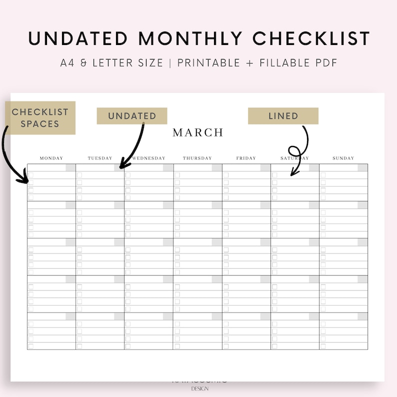 Printable Monthly to Do List Daily Weekly To-do Pdf Planner - Etsy