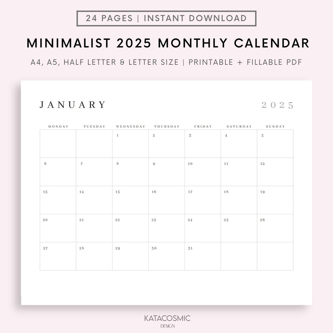 Editable 2025 Monthly Calendar, Back to School, Teacher Calendar, Fill ...