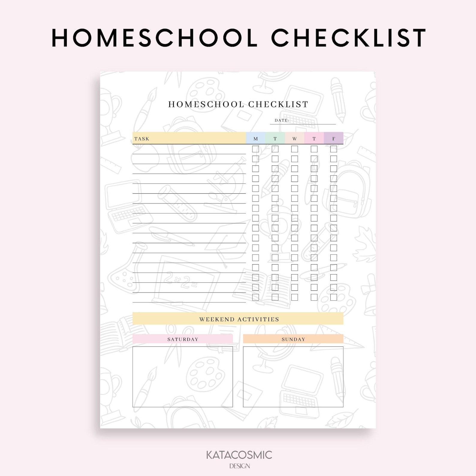 Editable Homeschool Planner | Digital School Planner | Printable ...