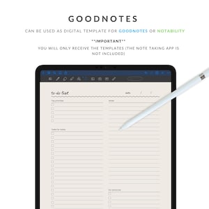 Digital to Do List Goodnotes Template Notability, Dark Mode to Do List ...