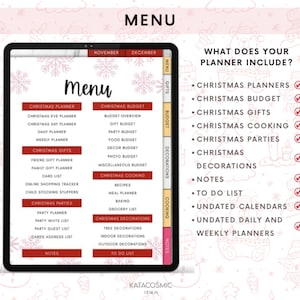 Digital Christmas Planner, Holiday Planner, Gift Budget Planner, Xmas ...