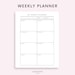 Week at a Glance Printable, Undated Weekly Planner Template, Week ...