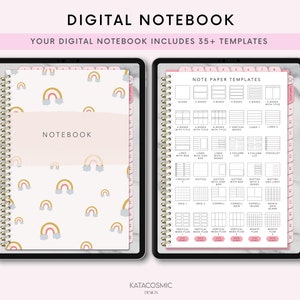 Portrait Digital Notebook Goodnotes, 20 Tab Digital Notebook for ...