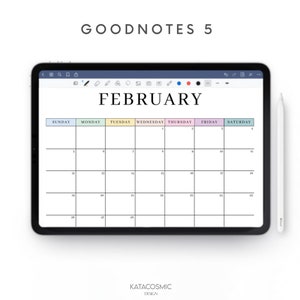 Digital 2023 Monthly Calendar for Goodnotes, Desk Calendar, Minimalist ...