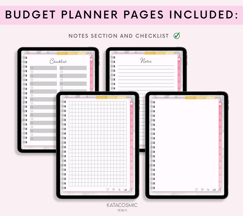 Digital Budget Planner, Digital Finance Planner, Digital Planner, Bi ...