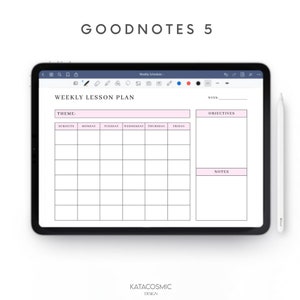 Weekly Lesson Plan Printable, Editable Weekly School Schedule, Simple ...