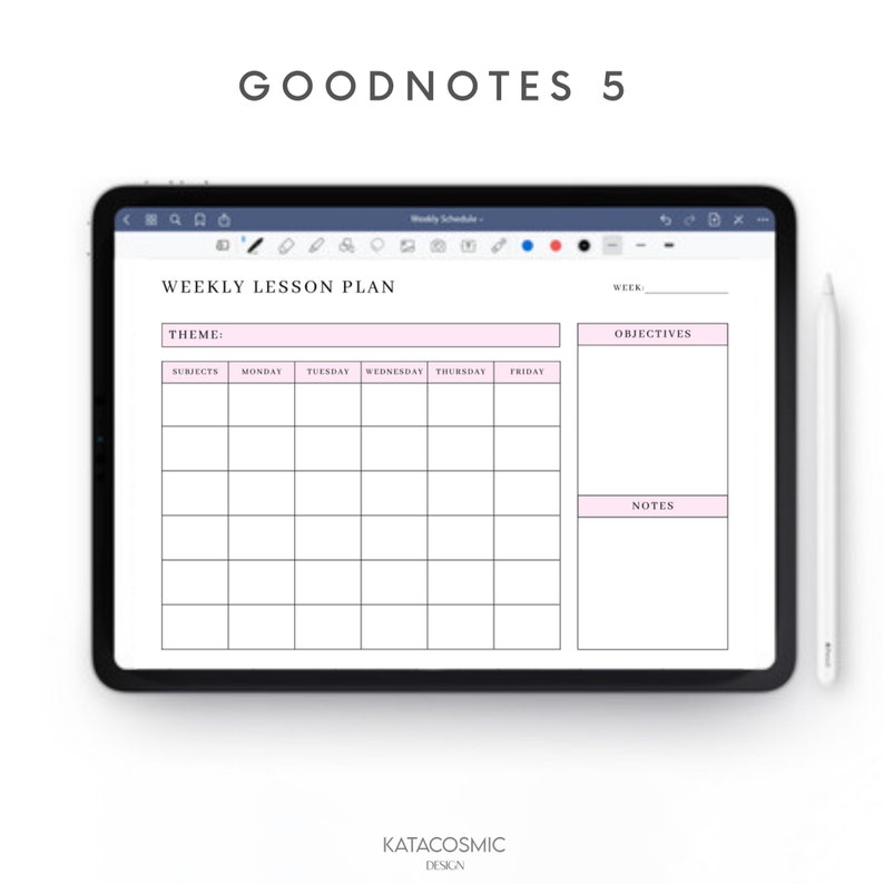 Weekly Lesson Plan Printable Editable Weekly School Schedule - Etsy