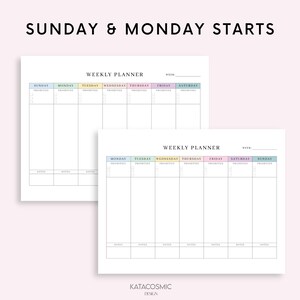 Weekly Planner Goodnotes Template, Undated Weekly Planner Template ...