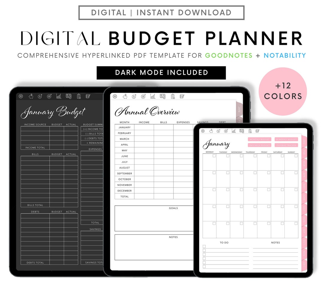 Digital Budget Planner - Goodnotes Budget Planner - Finance Planner ...