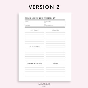Bible Study Printable, Bible Chapter Summary, Bible Study Journal Pages ...