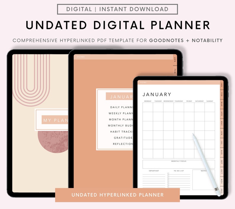 Aesthetic Digital Planner Ipad Planner Digital Planner - Etsy