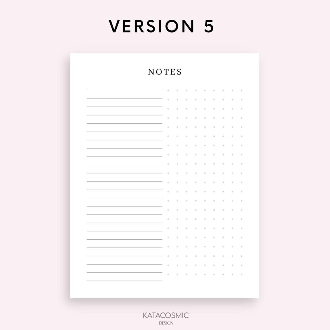 Notes Page Printable Lined Notes Template Note Taking - Etsy