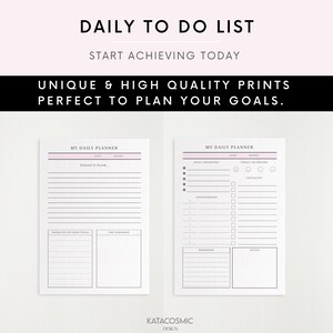 Printable ADHD Daily Planner in Various Different Sizes, Instant ...