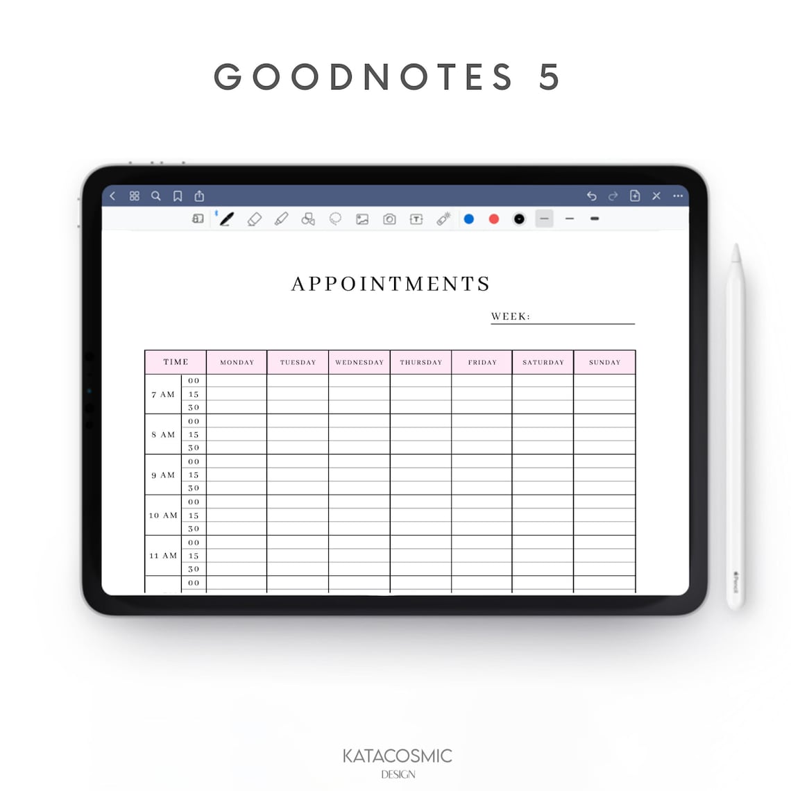 Printable Appointment Book Print at Home Timeslot Booking - Etsy