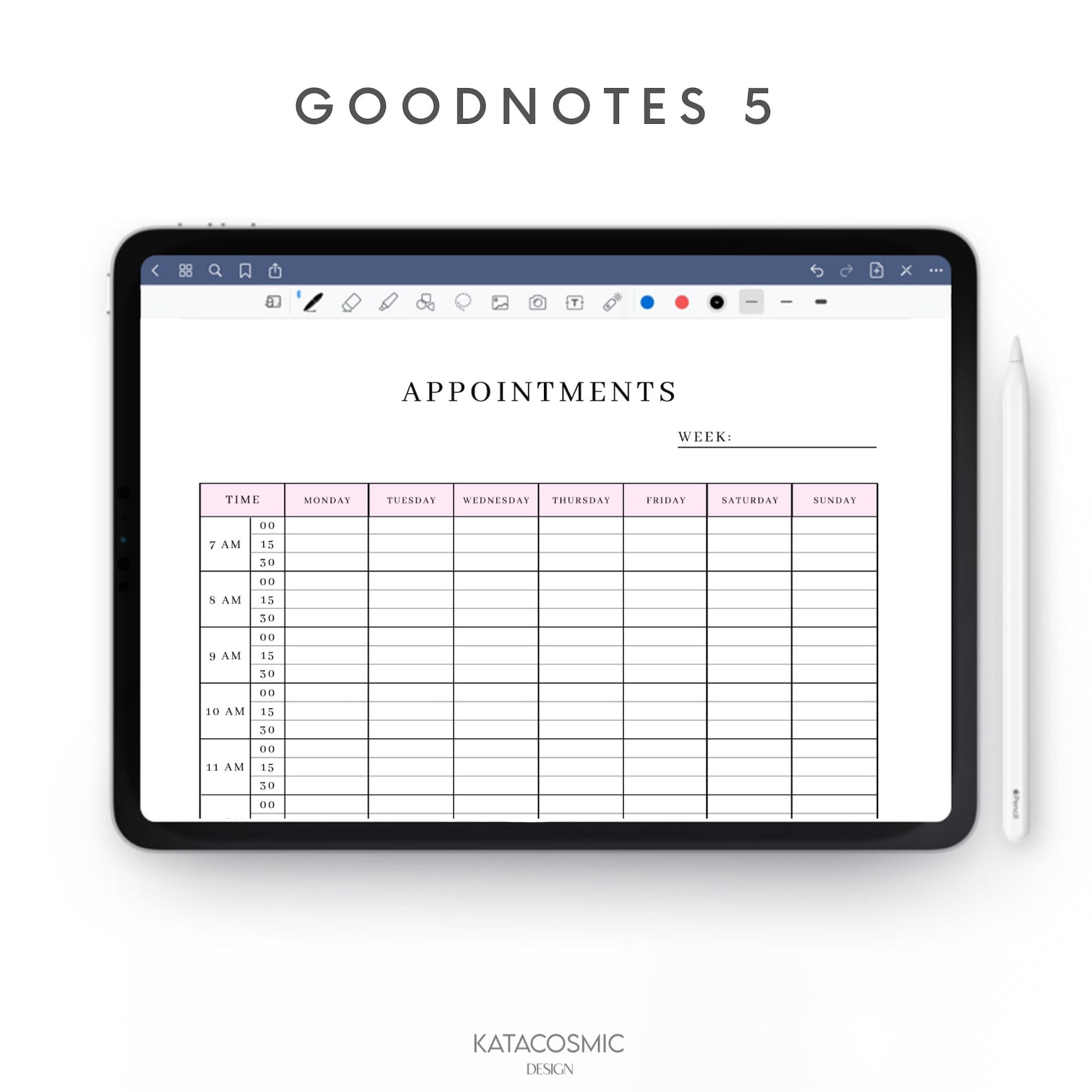 Printable Appointment Book Print at Home Timeslot Booking - Etsy