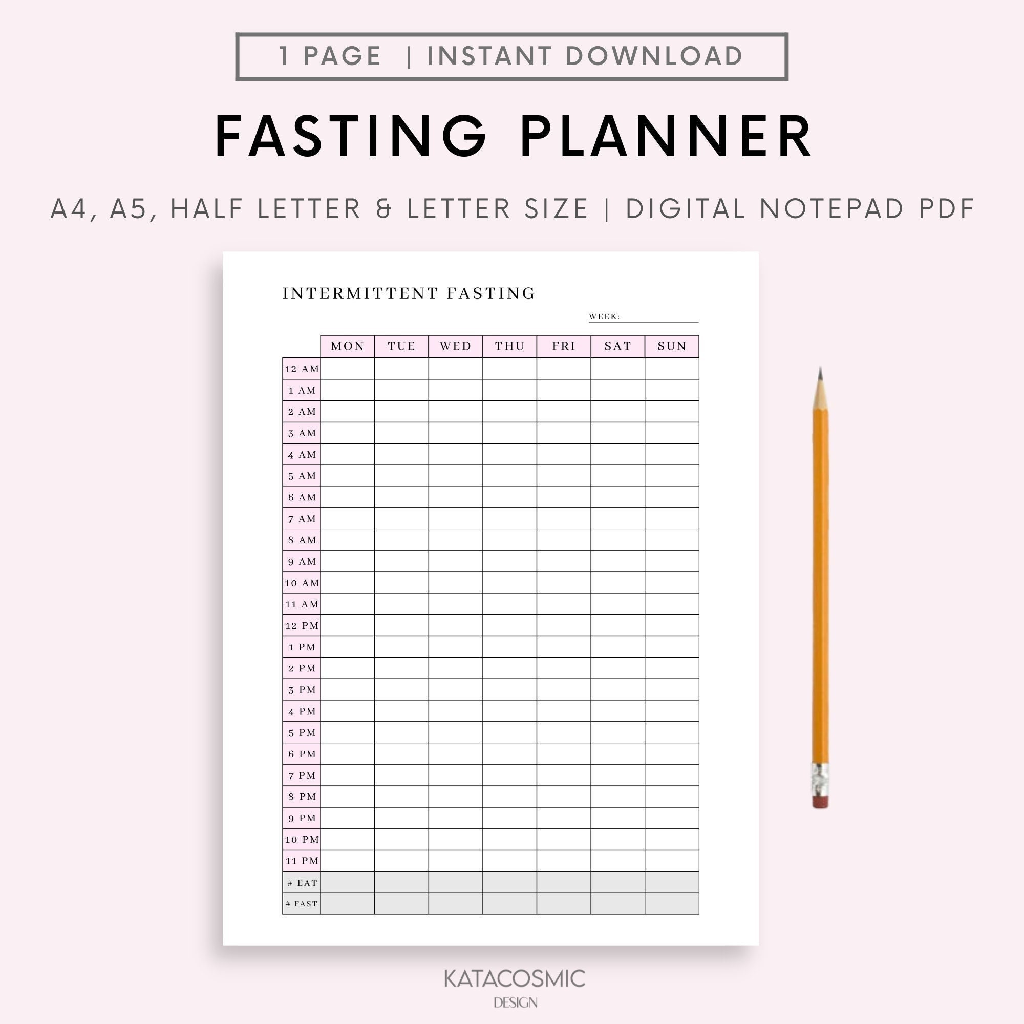 Intermittent Fasting Tracker Printable Fasting Tracker - Etsy Canada
