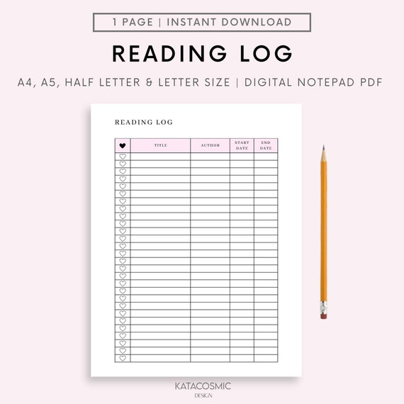 Book Tracker Printable Bookshelf Reading Log Books I've - Etsy