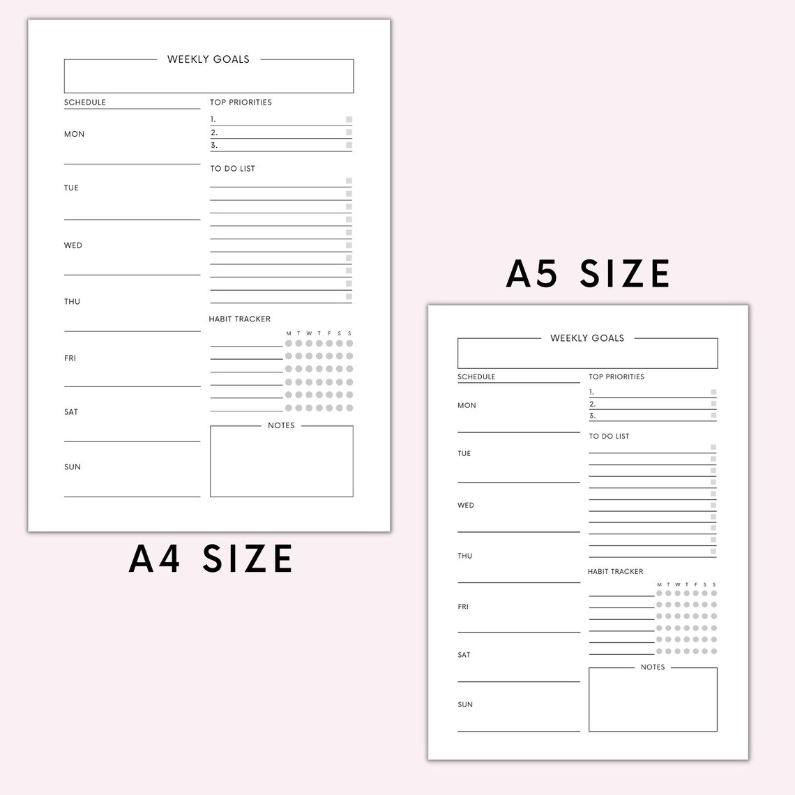 Editable Weekly to Do List, Minimalist Weekly Planner Printable, Weekly ...