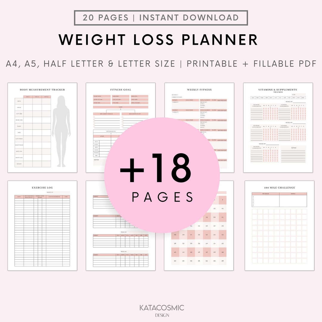 2023 Weight Loss Journal: Weight Loss Tracker, Fitness Planner, Weight ...