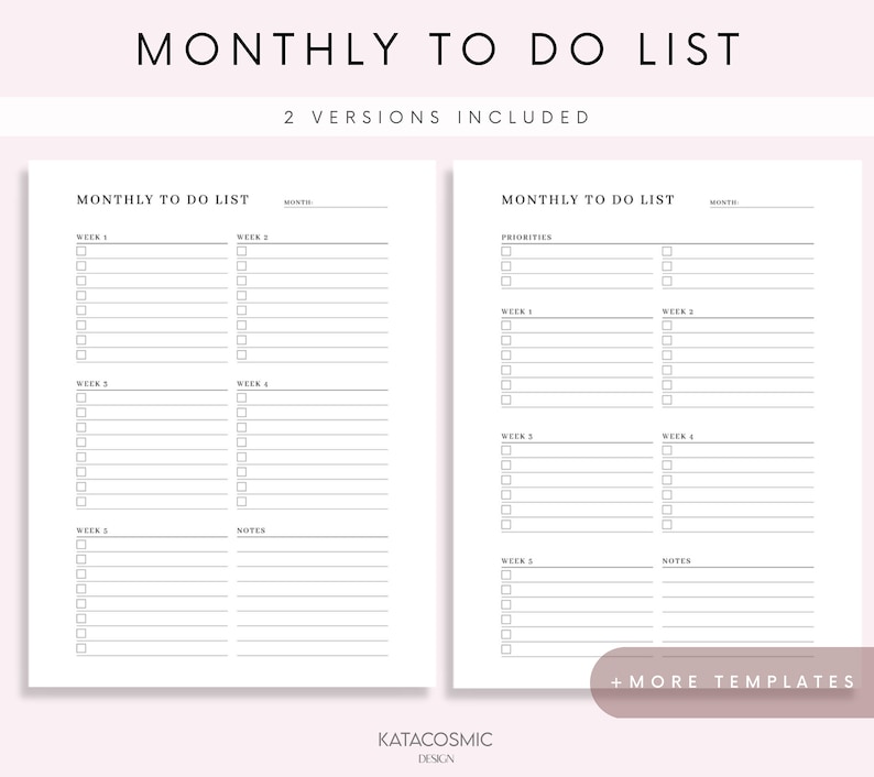 EDITABLE Brain Dump Template BUNDLE to Do List Printable - Etsy