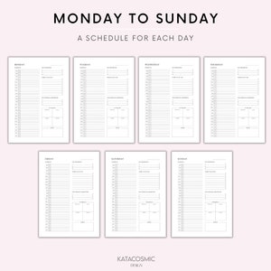 24 Hour Daily Planner Printable, Daily to Do List for Work / Personal ...