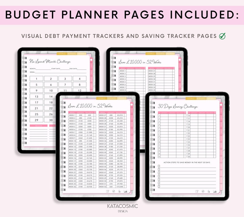 Digital Budget Planner in Pounds Goodnotes Digital Planner - Etsy