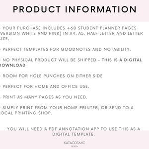 Printable Planner, Printable Student Planner Bundle, Study Planner ...