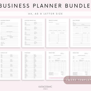 Printable Business Planner Bundle, Small Business, Product and Social ...