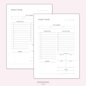 Daily Schedule, Undated Printable Daily Planner Fillable Daily to Do ...