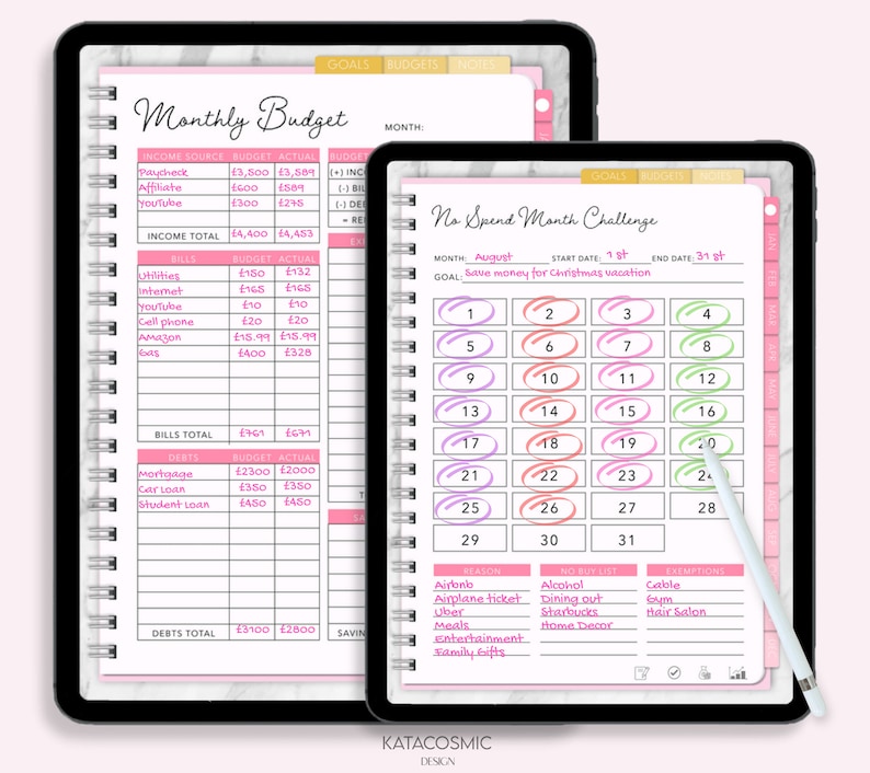 Digital Budget Planner Digital Finance Planner Digital - Etsy