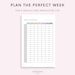 Digital Weekly Schedule for Goodnotes, 24/7 Weekly Timetable, Hourly ...