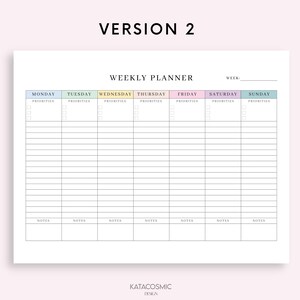 Weekly Planner Goodnotes Template, Undated Weekly Planner Template ...
