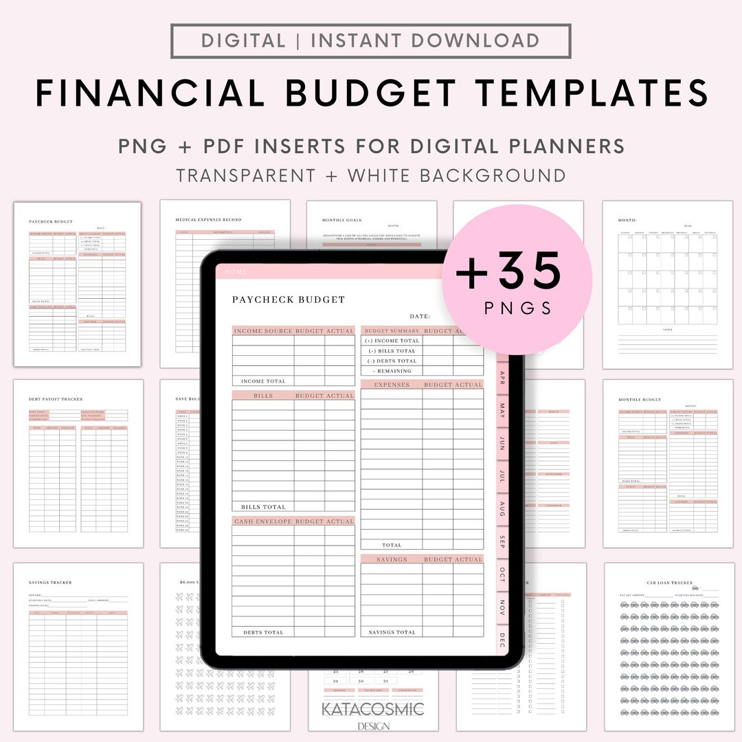 Budget Digital Planner Template, Finance Digital Planner Template ...