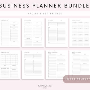 Printable Business Planner Bundle, Small Business, Product and Social ...