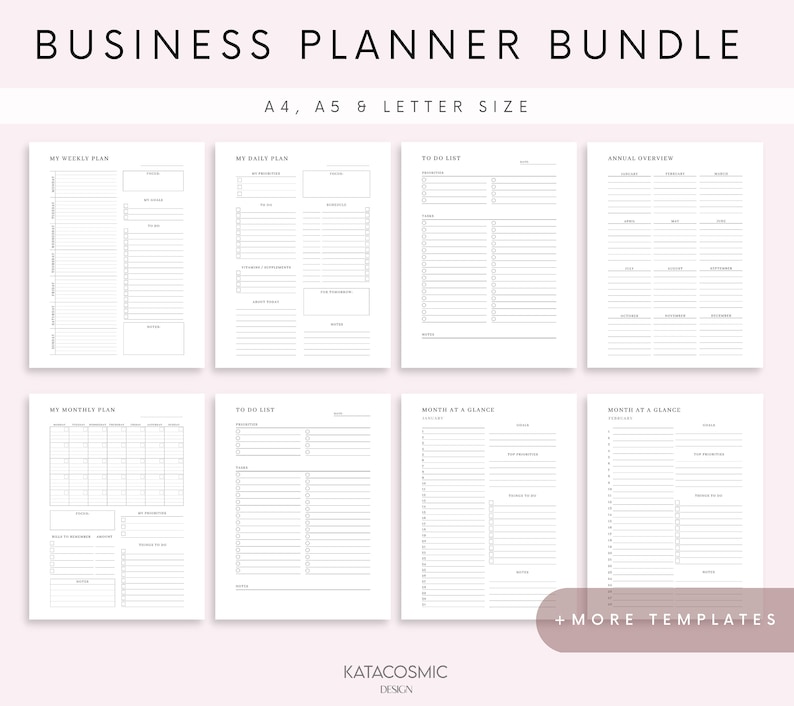 Printable Business Planner Bundle Small Business Product and - Etsy