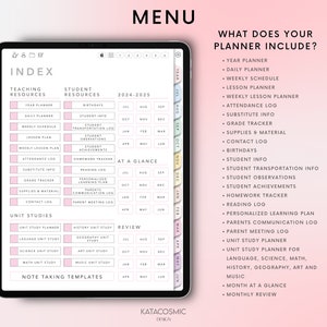 Digital Teacher Planner 2024 - 2025 DATED Lesson Planner, Academic ...