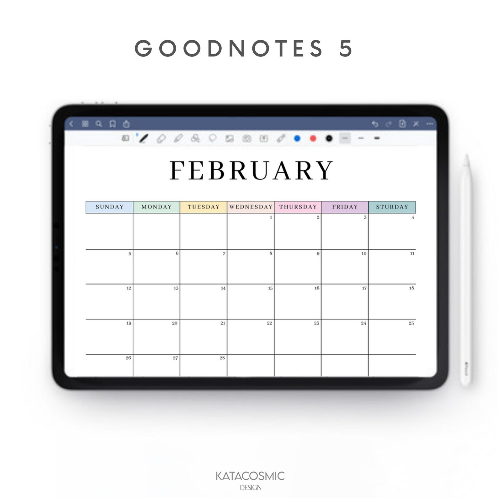 Digital 2023 Monthly Calendar for Goodnotes Desk Calendar - Etsy