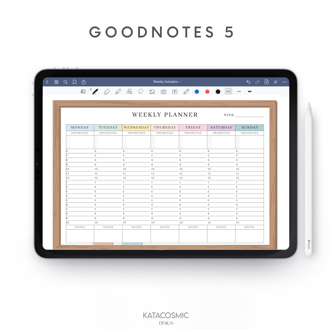 Printable Editable Weekly Schedule Simple Kids School and - Etsy