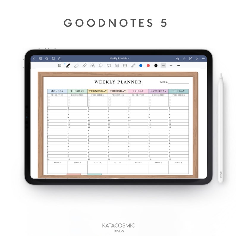 Printable Editable Weekly Schedule Simple Kids School and - Etsy