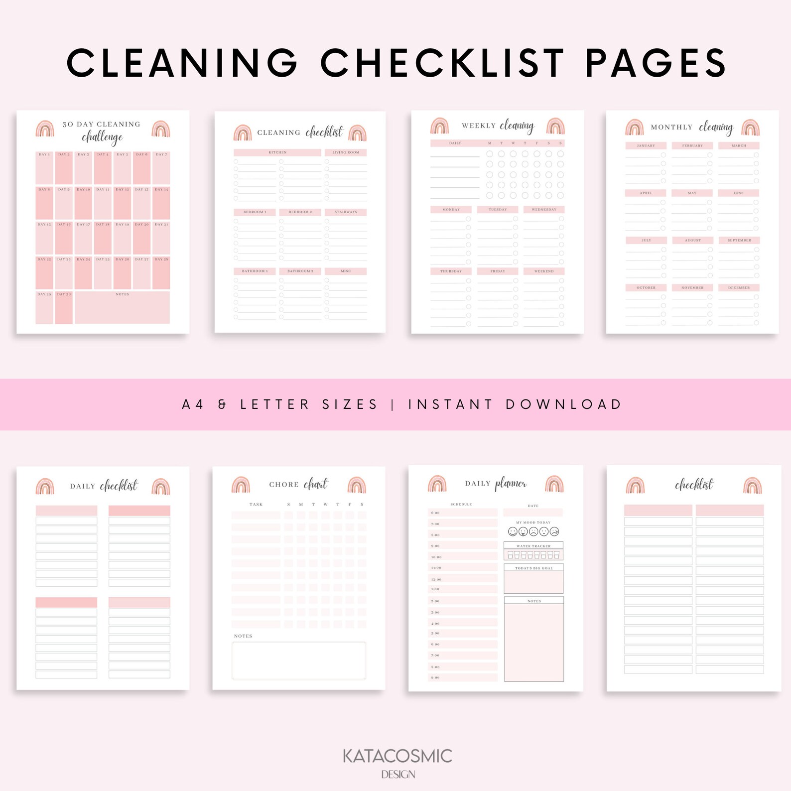 ADHD Neurodivergent Cleaning Checklists Weekly House Chores - Etsy