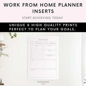 Work From Home - Daily Planner, Weekly Planner, Monthly Planner ...