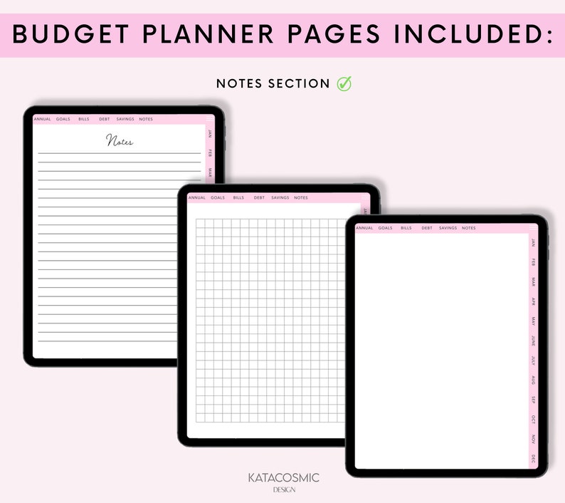Digital Budget Planner Budget Template Monthly Budget - Etsy