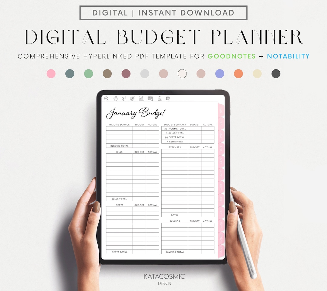Digital Budget Planner, Finance Tracker, Finance Planner, Digital ...