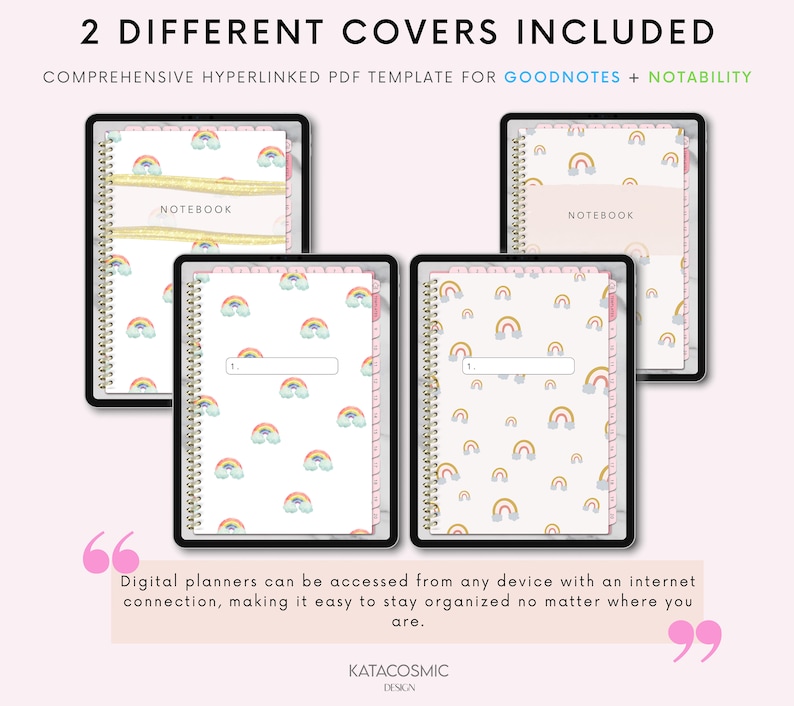 Portrait Digital Notebook Goodnotes 20 Tab Digital Notebook - Etsy