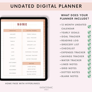 Boho Undated Goodnotes Planner, Weekly Digital Planner, Monthly Planner ...