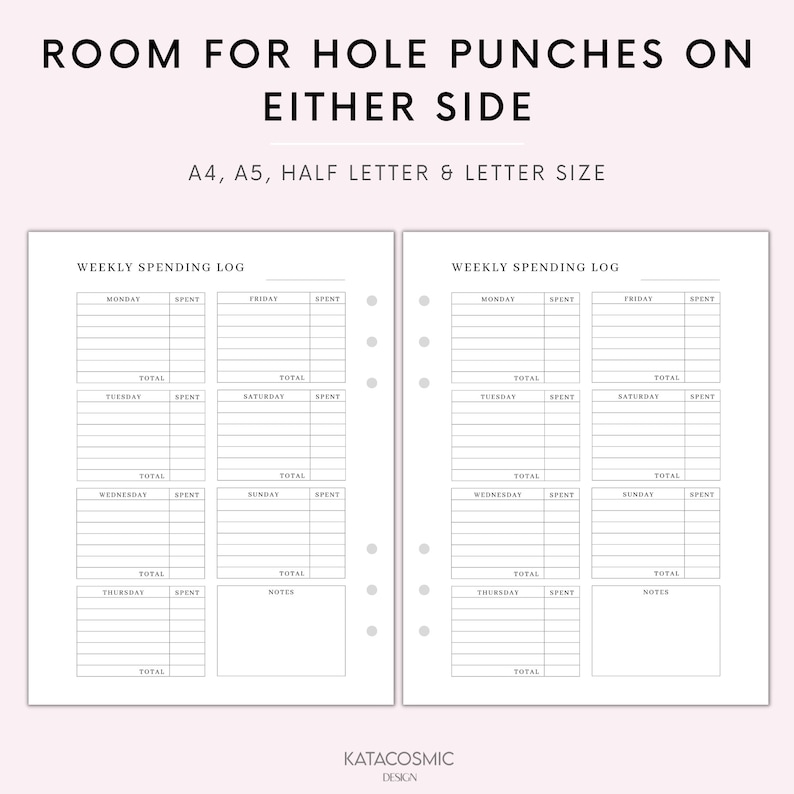 Weekly Spending Tracker Spending Tracker Expense Tracker - Etsy Weekly Spending Tracker Spending Tracker Expense Tracker - Etsy