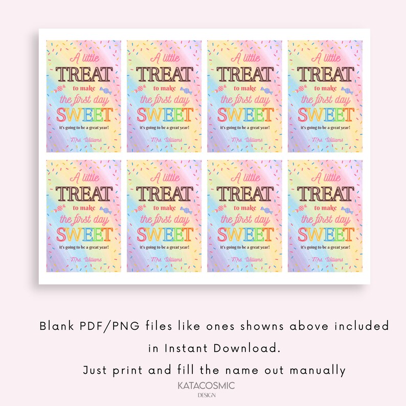 EDITABLE Welcome Back to School Gift Tag, First Day of School, Teacher ...