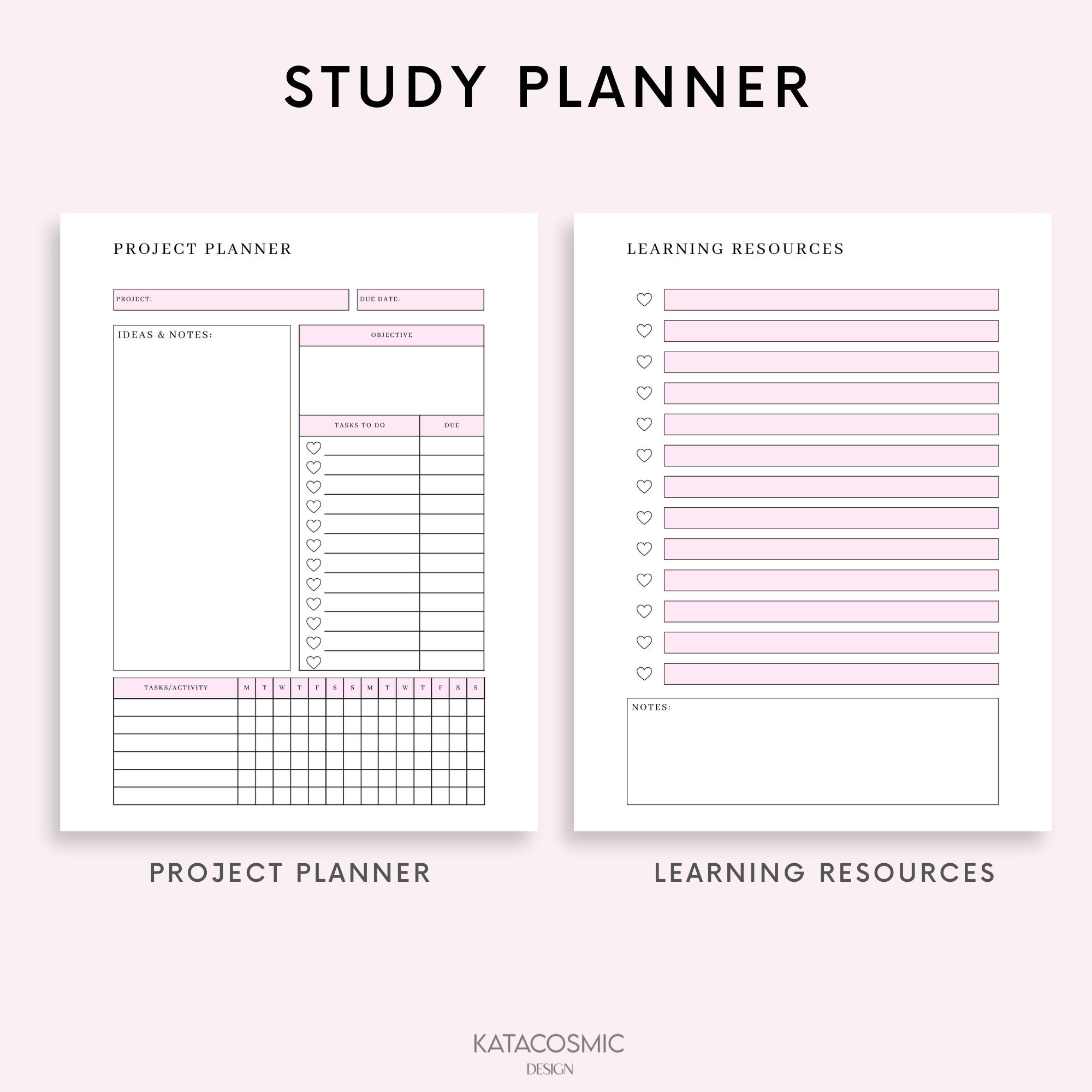 College Student Weekly Planner Printable Student Planner - Etsy Australia