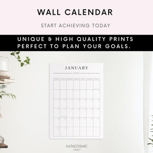 Minimalist 2023 Printable Calendar With Holidays, Simple Calendar ...